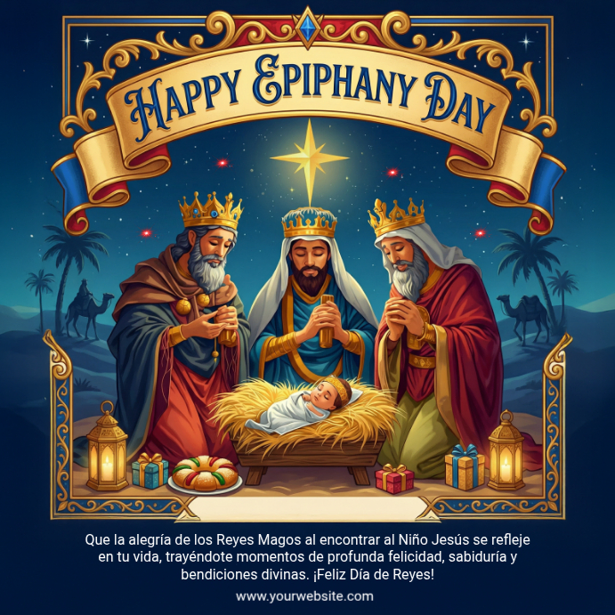 Purple Joyful Happy Epiphany Day Instagram Post Template | PosterMyWall
