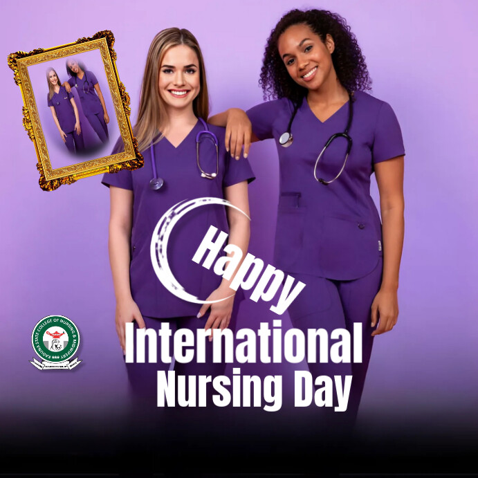 Purple Joyful Happy International Nursing Day Instagram Post Template | PosterMyWall
