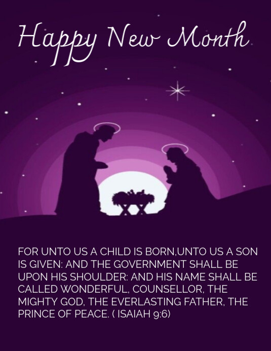 Copy of Purple Joyful Happy New Month Of December Flyer (us Letter ...