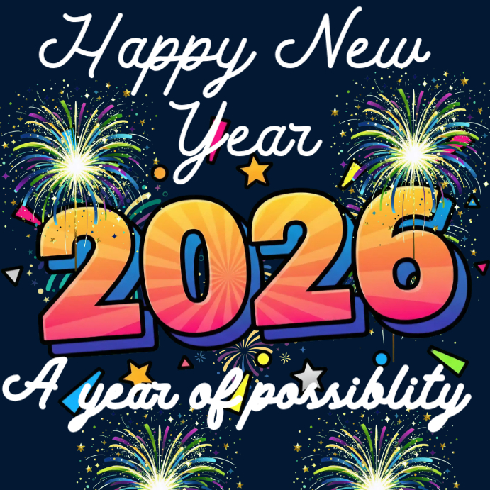 Plantilla de Purple Joyful Happy New Year 2026 Instagram Post ...