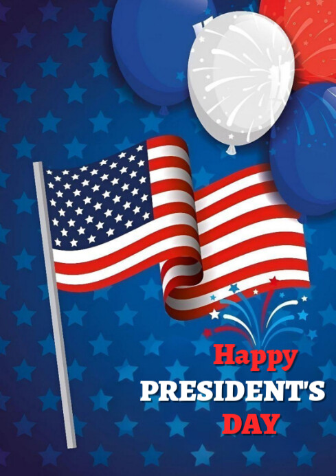 Purple Joyful Happy President's Day A4 Template | PosterMyWall