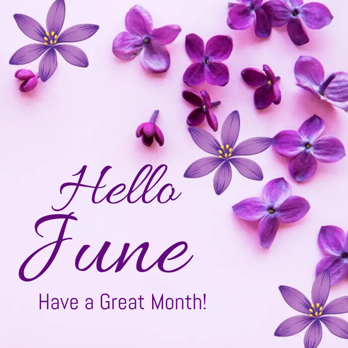 Copy of Purple Joyful Hello June Instagram Post | PosterMyWall