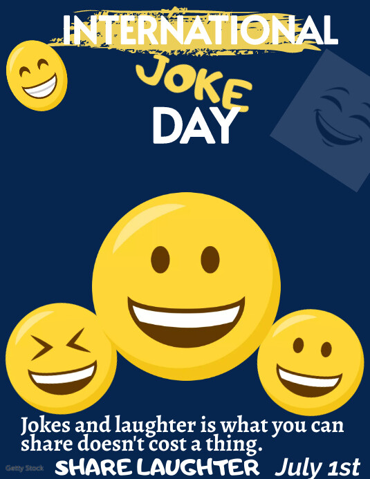 Modèle Purple Joyful International Joke Day Poster T | PosterMyWall