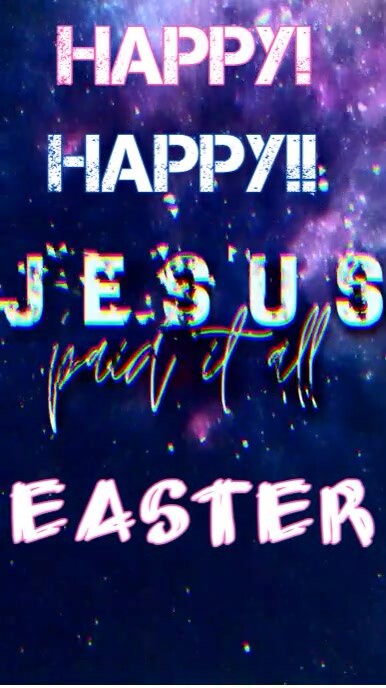 Purple Joyful Jesus Paid It All.happy Easter Design Video Instagram ...