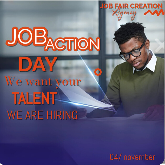 Copy of Purple Joyful Job Action Day Instagram Post | PosterMyWall