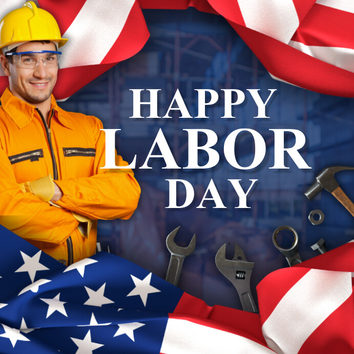 Purple Joyful Labour Day Instagram Post Template | PosterMyWall