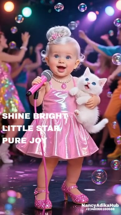 Purple Joyful Little Star On Stage – Cute Baby Performance Template ...