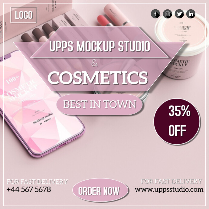 Copy of Purple Joyful Makeup Studio Template Design Instagram Post | PosterMyWall