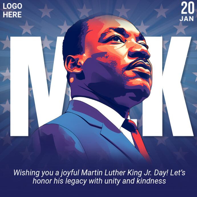 Copy of Purple Joyful Martin Luther King Jr Day Instagram Post ...