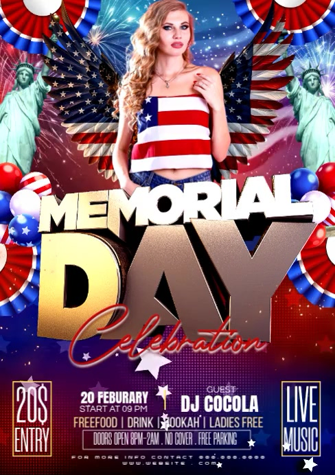 Memorial Day Celebration A3 Template | PosterMyWall