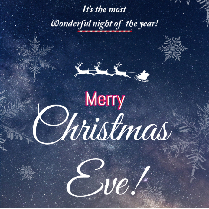 Purple Joyful Merry Christmas Eve Instagram Post Template | PosterMyWall