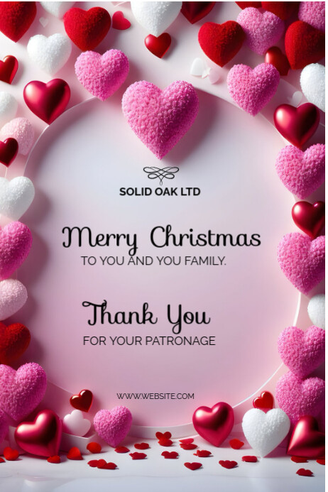 Copy of Purple Joyful Merry Christmas To Customer Poster | PosterMyWall