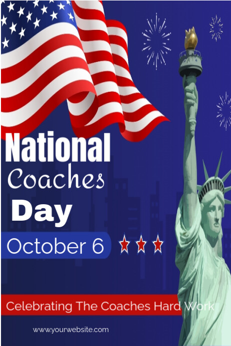 Copy of Purple Joyful National Coaches Day Design Template Poster ...