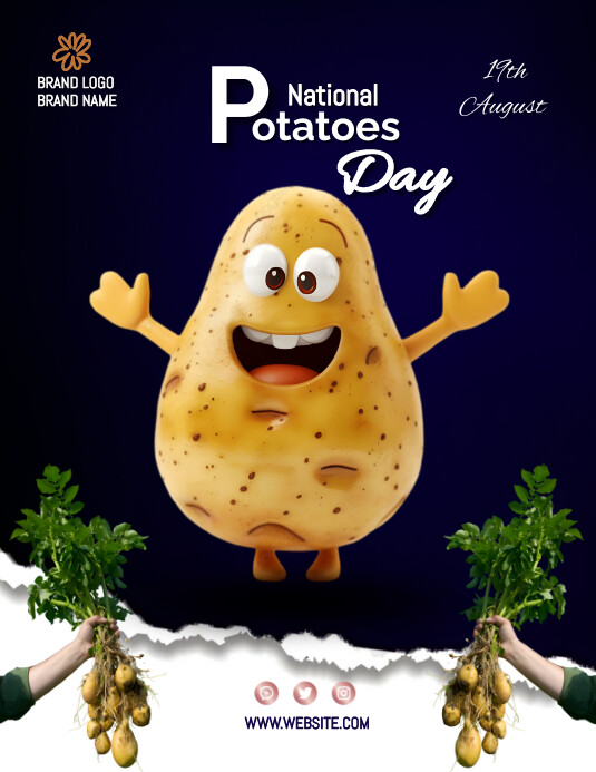 Copy of Purple Joyful National Potatoes Day Flyer (u | PosterMyWall