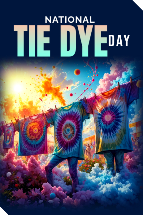 Purple Joyful National Tie Dye Day Poster Template | PosterMyWall