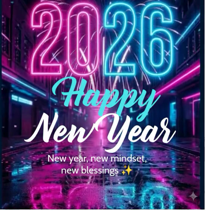 Purple Joyful New Year 2026 Instagram Post Template | PosterMyWall