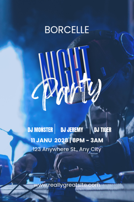Plantilla de Purple Joyful Night Party Poster | PosterMyWall