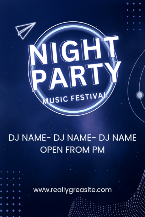 Plantilla de Purple Joyful Night Party Poster | PosterMyWall