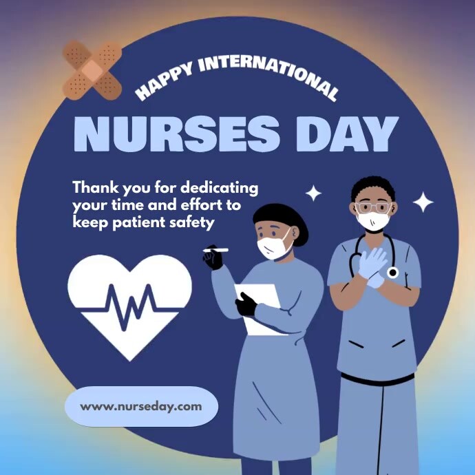 Purple Joyful Nurses Day Instagram Post Template | PosterMyWall