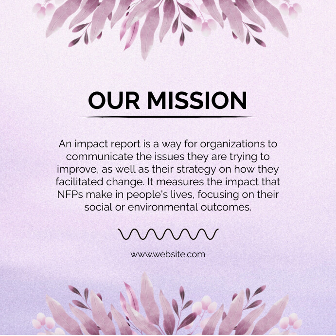 Plantilla de Purple Joyful Our Mission And Vision Customis | PosterMyWall