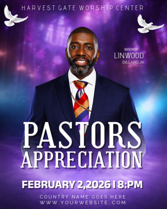 Purple Joyful Pastors Appreciation Instagram Portrait Template ...
