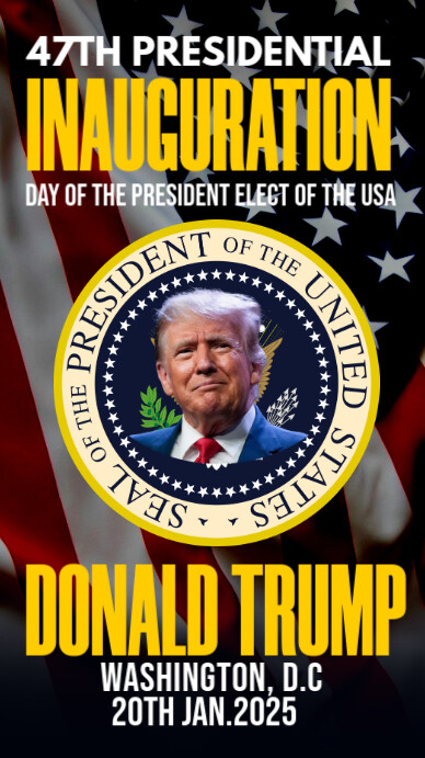 Purple Joyful Presidential Inauguration Day Instagram Story Template ...