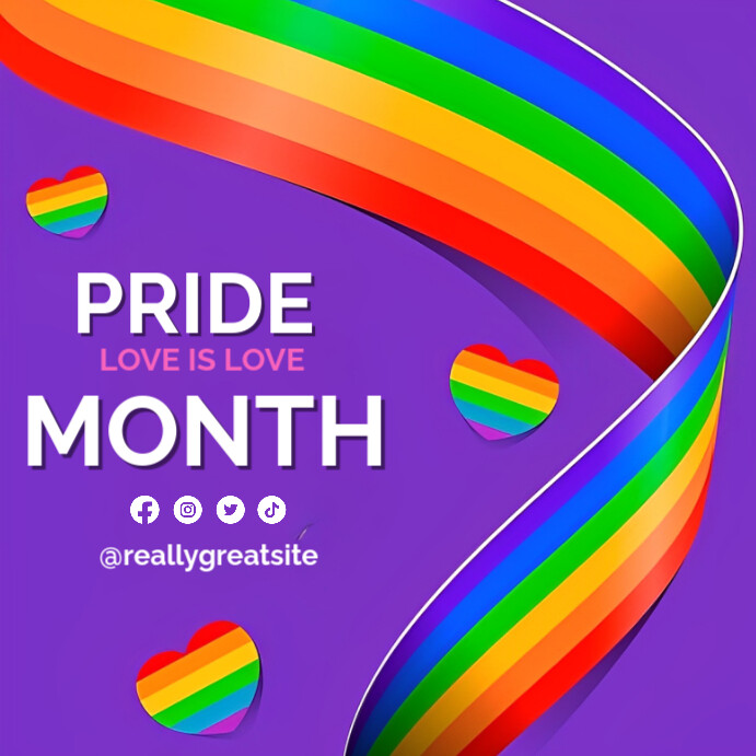 Purple Joyful Pride Month Instagram Post Templat | PosterMyWall