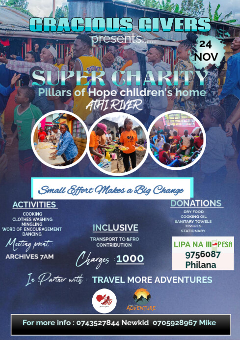 Purple Joyful Purple Charity A4 Template | PosterMyWall