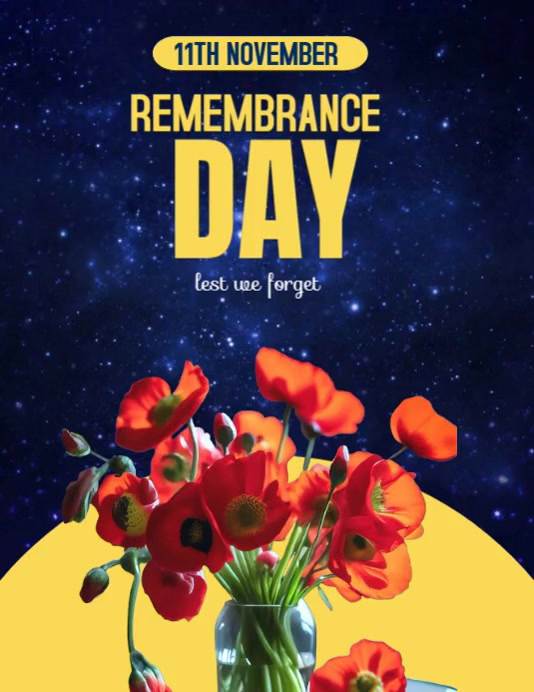 Copy of Purple Joyful Remembrance Day Tribute Flyer (us Letter ...