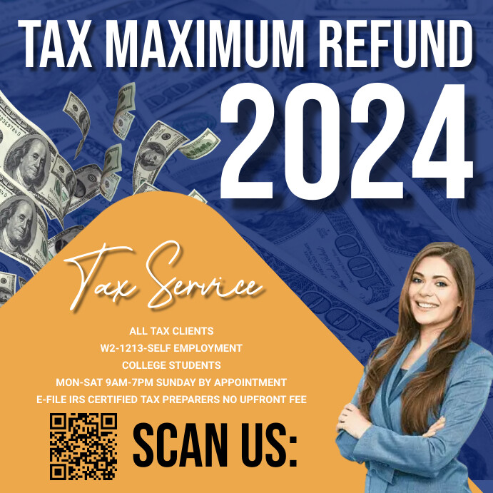 Plantilla de Purple Joyful Tax Maximum Refund 2024 Flyers | PosterMyWall