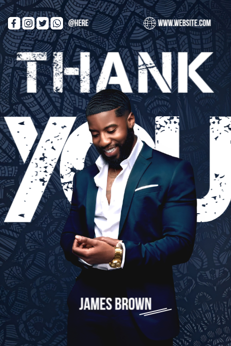 Purple Joyful Thank You Card Poster Template | PosterMyWall