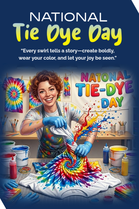 Purple Joyful Tie Dye Day Poster Template | PosterMyWall