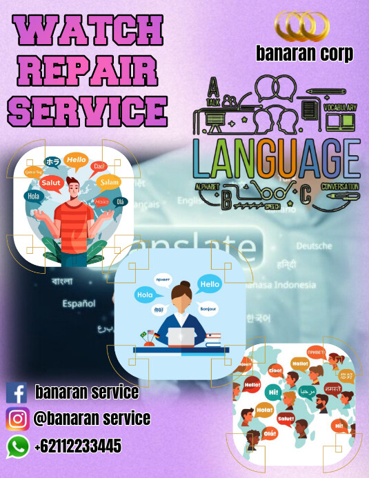 Copy of Purple Joyful Watch Repair Service Flyer (us | PosterMyWall