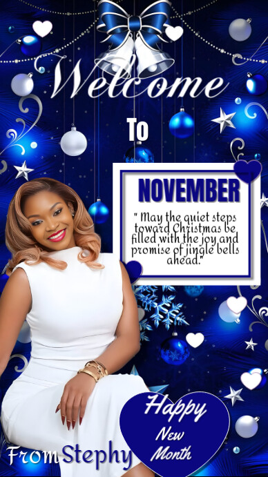 Purple Joyful Welcome To November Flyer Instagram Story Template ...