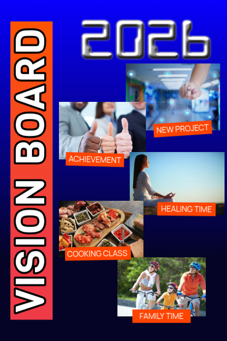 Plantilla de Purple Kolase Vision Board Poster | PosterMyWall