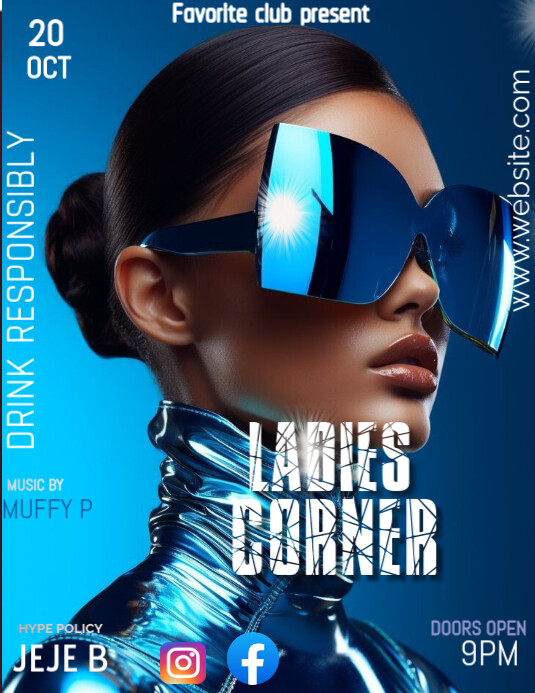 Purple Ladies Corner Flyer (us Letter) Template | PosterMyWall