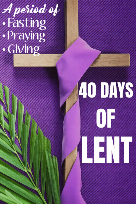 Purple Lent Observance Poster Template | PosterMyWall