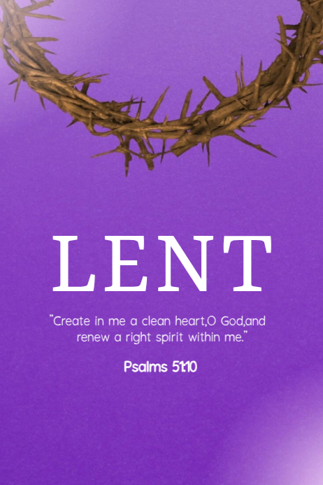 Purple Lent Poster Template | PosterMyWall