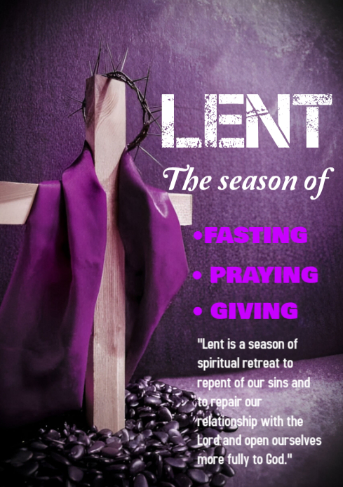 Copy of Purple Lent Season A4 flyer | PosterMyWall