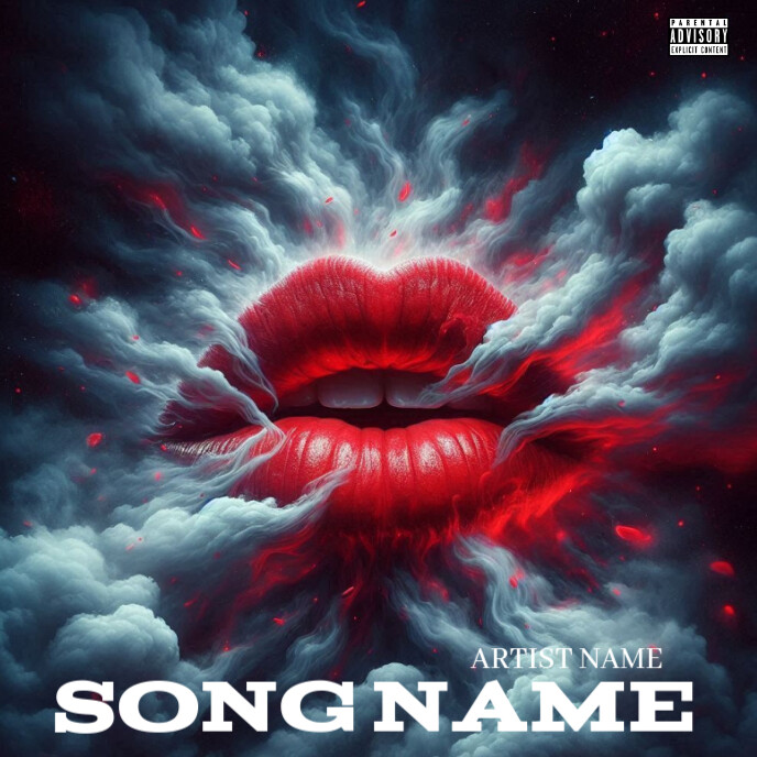 Purple Lips Album Cover Album Cover Template | PosterMyWall