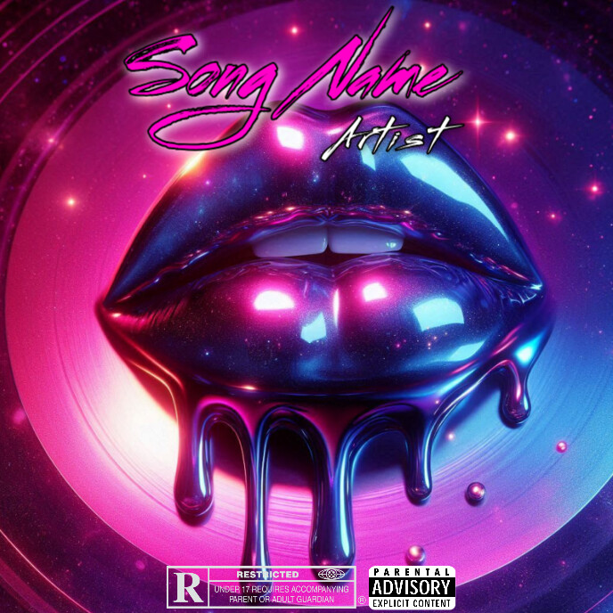 Copy of Purple Lips Song Cover Album Cover | PosterMyWall