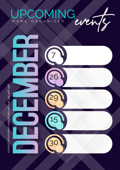 Copy of Purple List-based Cold Pastel Colors A4 | PosterMyWall