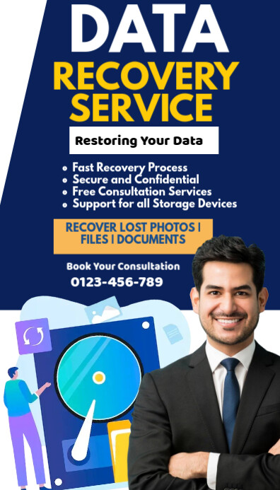 Purple List-based Data Recovery Service Business Card Template ...