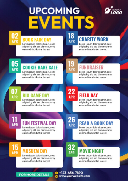 Purple List-based Event Program Template A4 | PosterMyWall