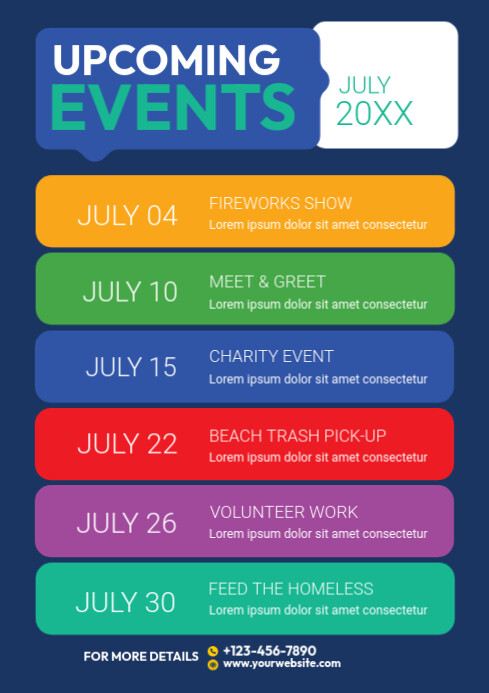 Purple List-based Event Program Template A4 | PosterMyWall