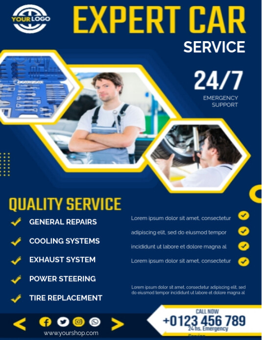 Copy of Purple List-based Expert Car Service Flyer (us Letter) | PosterMyWall