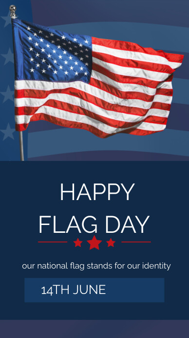 Purple List-based Flag Day Digital Display ( Template | PosterMyWall