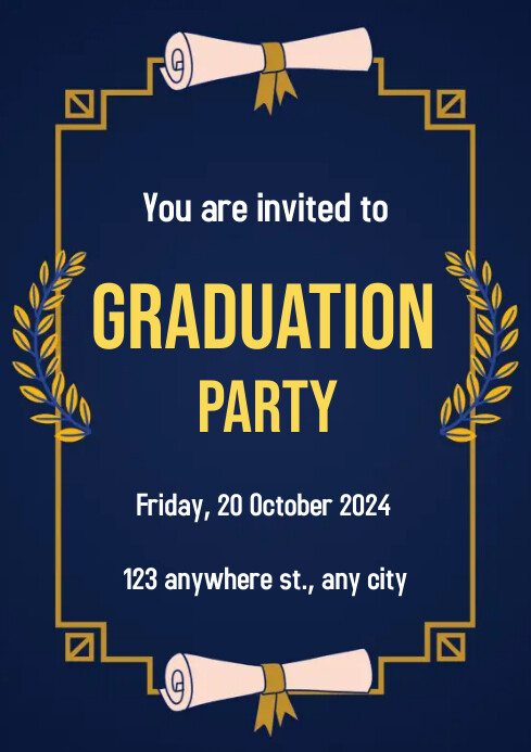 Purple List-based Graduation Party Invitation Template | PosterMyWall