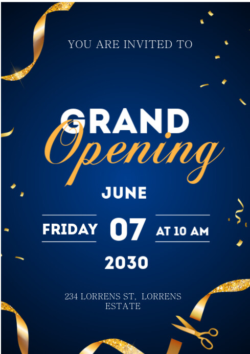 Copy of Purple List-based Grand Opening Event A4 | PosterMyWall