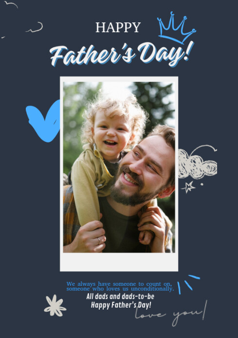 Copy of Purple List-based Happy Fathet's Day A4 | PosterMyWall